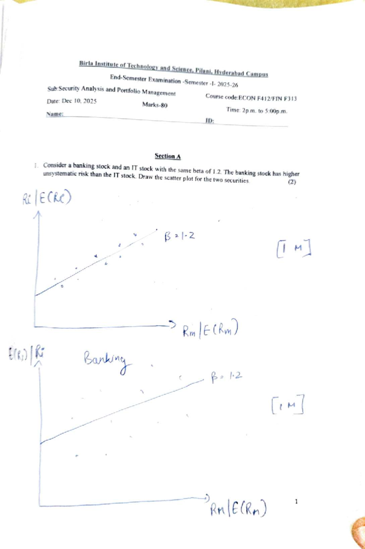 SAPM 2025-26 Sem 1 Comprehensive Exam Part A - Studocu