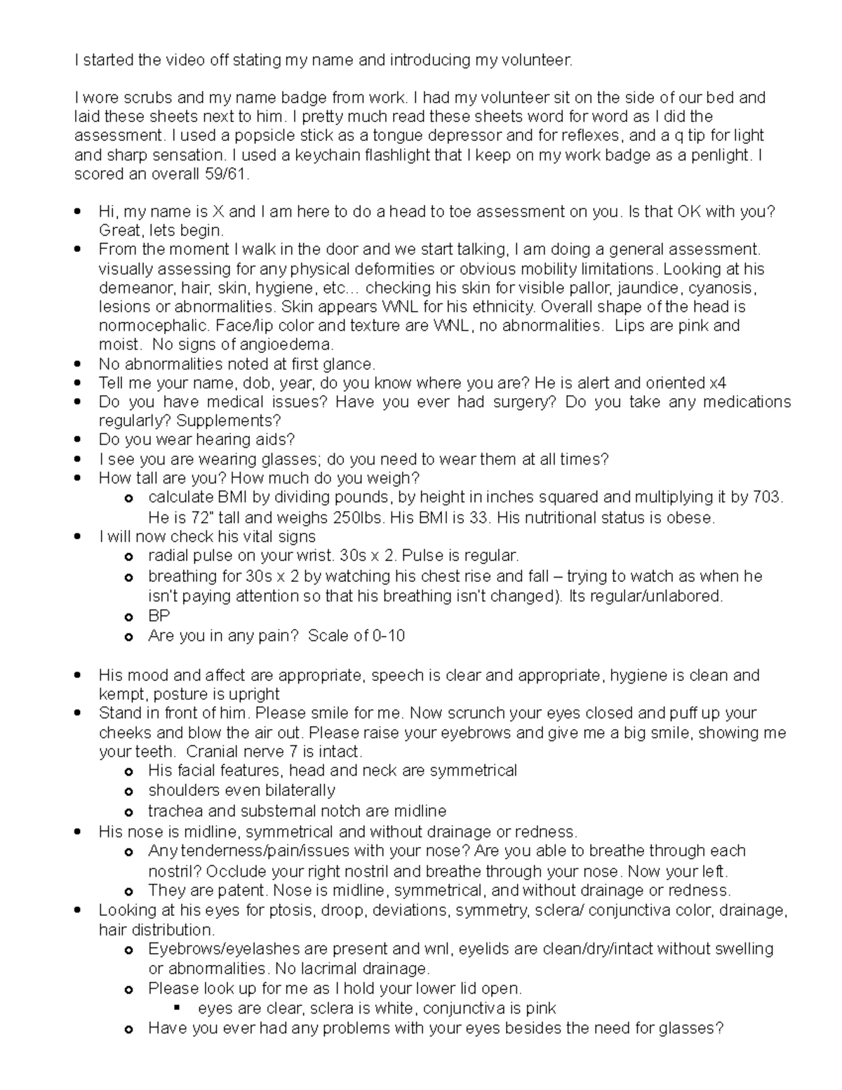 Shadow Health Interview Guide - Interview Guide for ShadowHealth ...