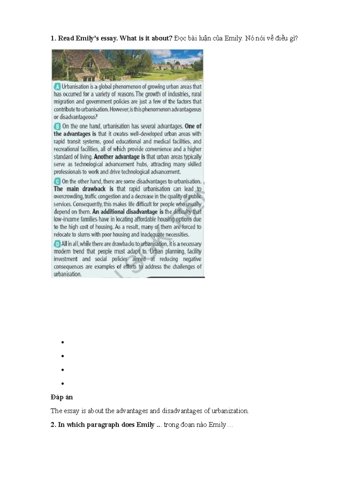 English 12 - Unit 5 Writing: Pros and Cons of Urbanization Essay - Studocu