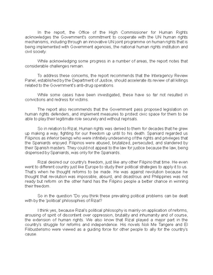 Lesson 2 Development Of Filipino Nationalism - LIFE AND WORKS OF JOSE RIZAL Manual Title 1 2 The ...