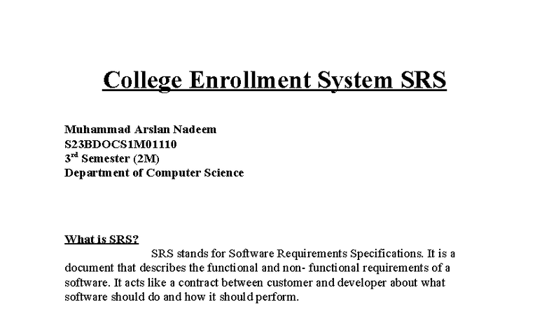 College Enrollment System SRS (CS 2M) - Functional Requirements ...