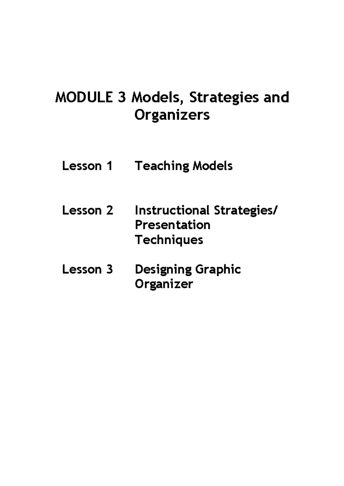 Module 3 - Teaching Models & Strategies: Key Insights and Applications ...