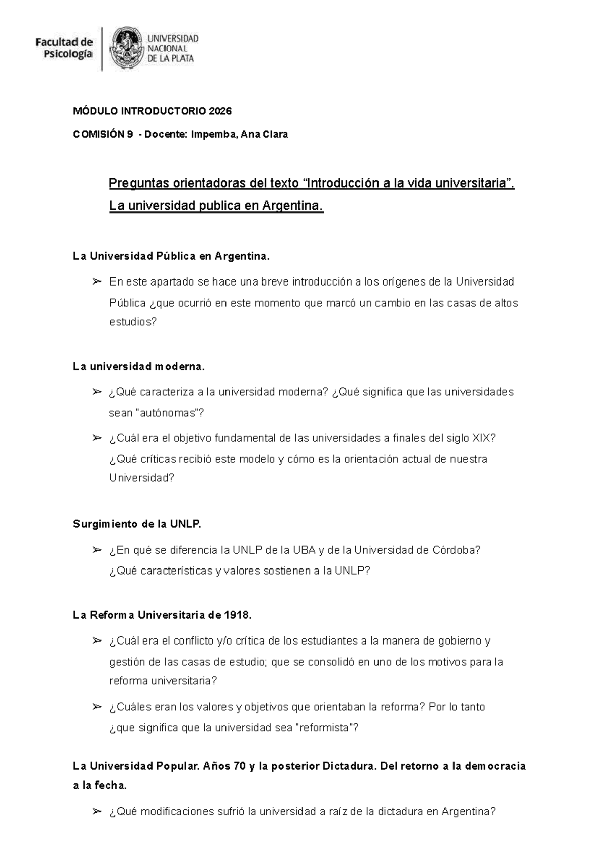GUÍA DE LECTURA UNIDAD 1 - MÓDULO INTRODUCTORIO 2026 - Studocu