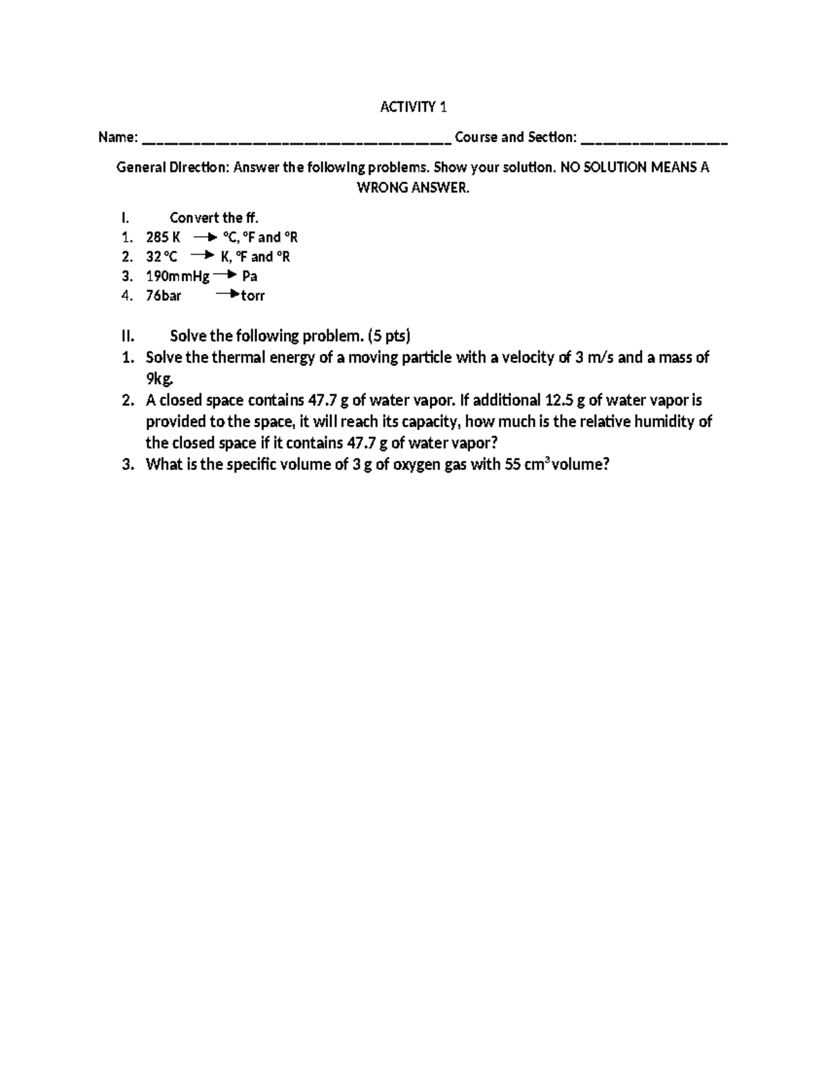 Activty-1 - explanation - ACTIVITY 1 Name ...