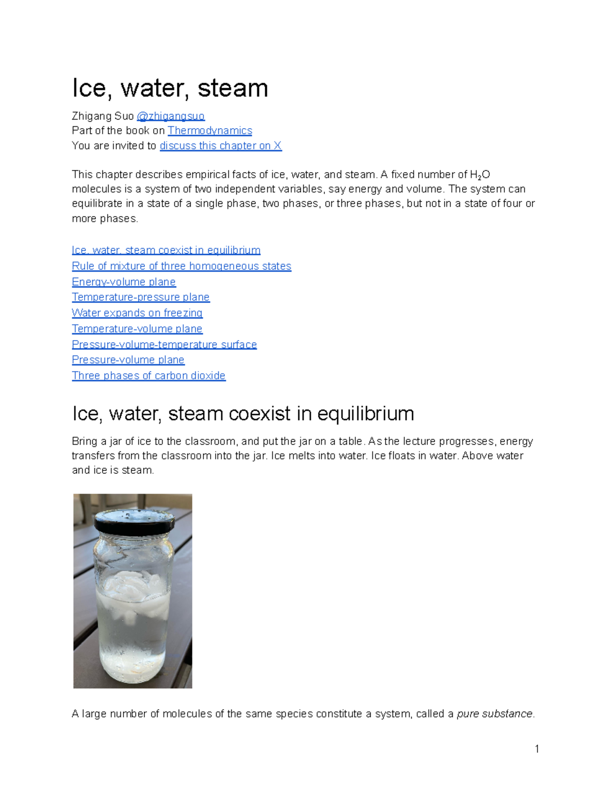 Thermodynamic Equilibrium of H2O: Ice, Water, and Steam Analysis (TH301 ...