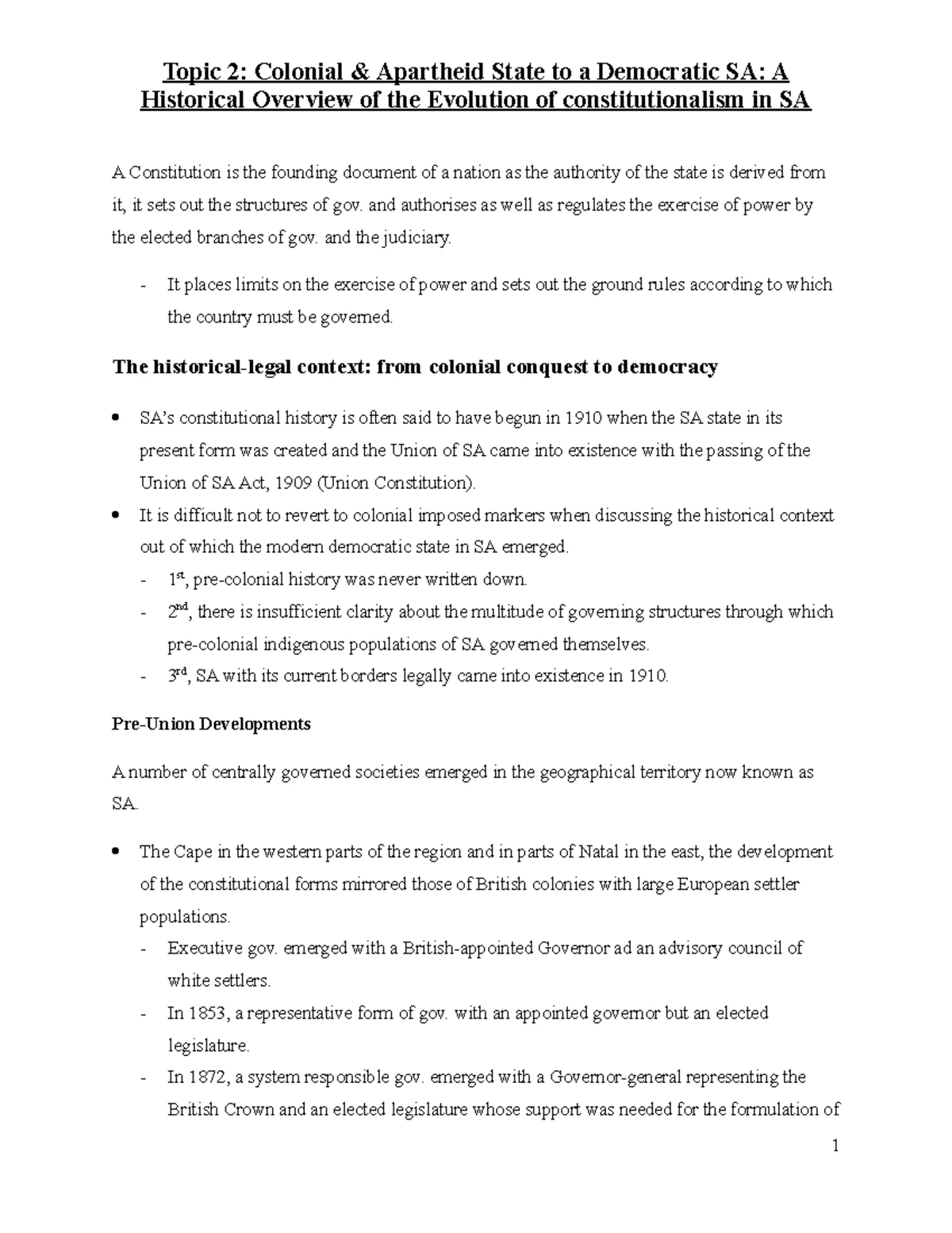 LAWS 3027 Deferred Test Memo: Constitutional Law Bill of Rights ...
