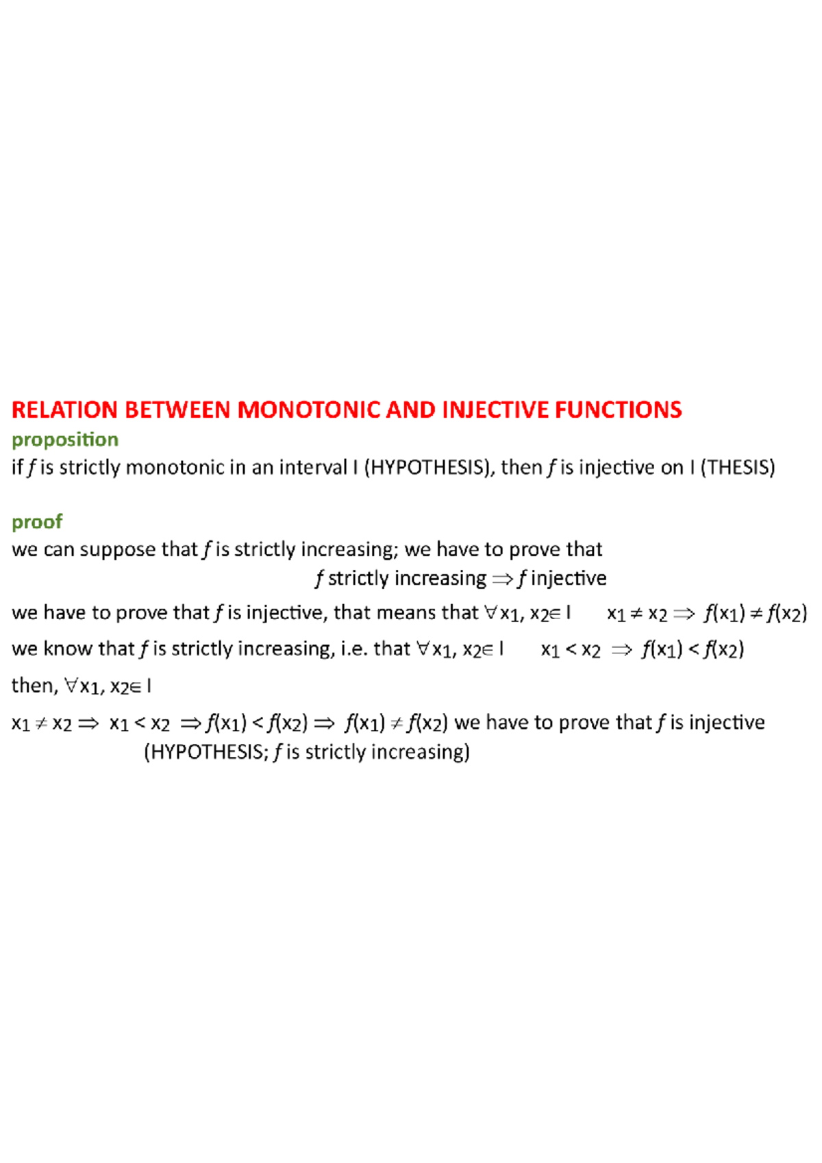 Theorems and Proofs in Monotonic and Continuous Functions (MATH 101 ...