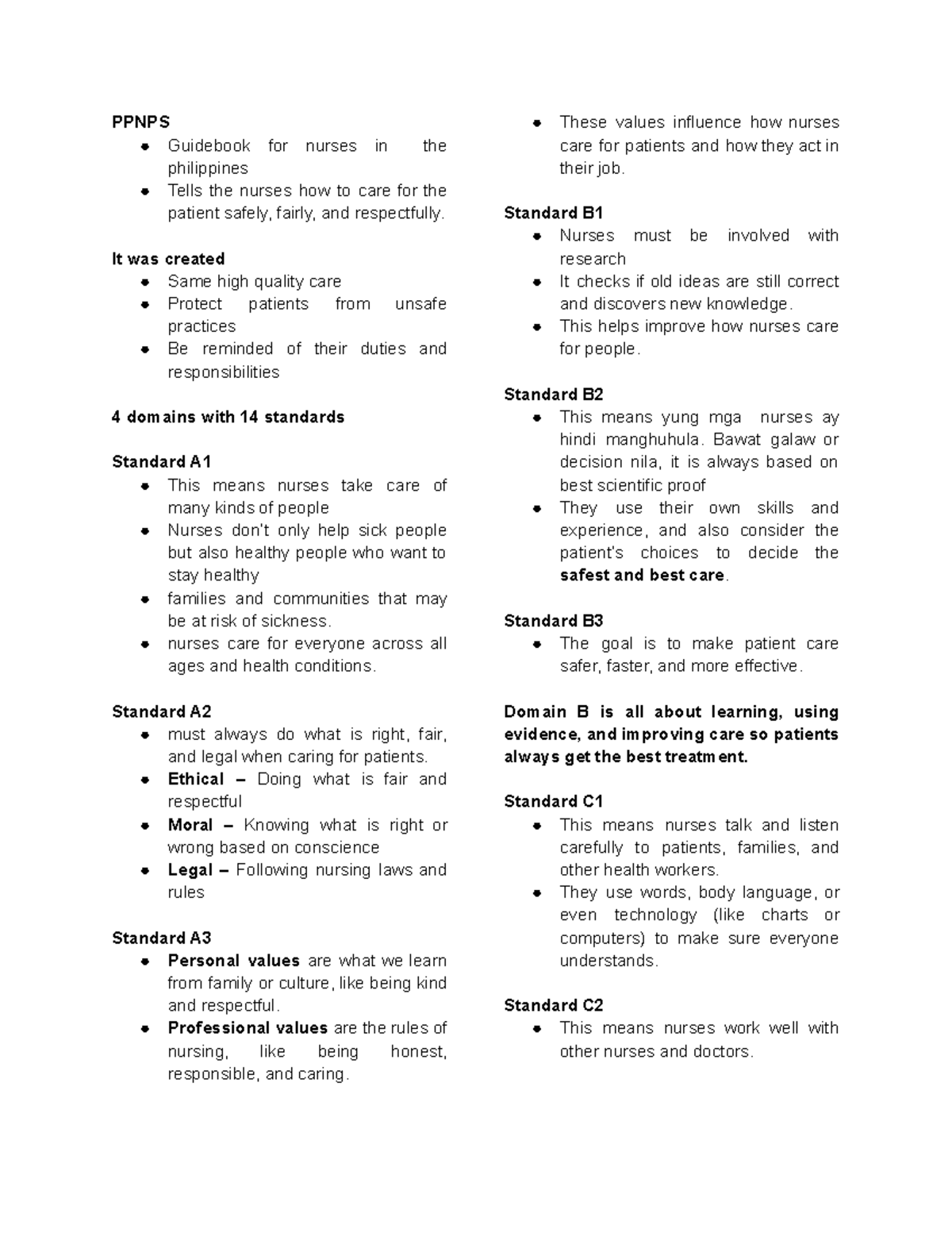 PPNPS Guidebook: Ethical Nursing Care Standards in the Philippines ...