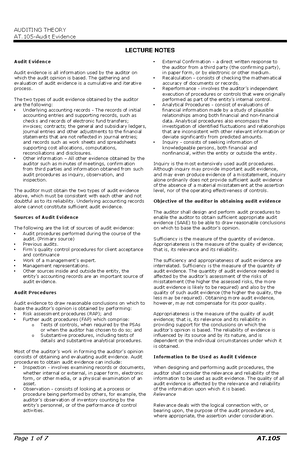 AT.108 Audit Planning - Dgudd - AUDITING THEORY AT. 108 - Audit ...