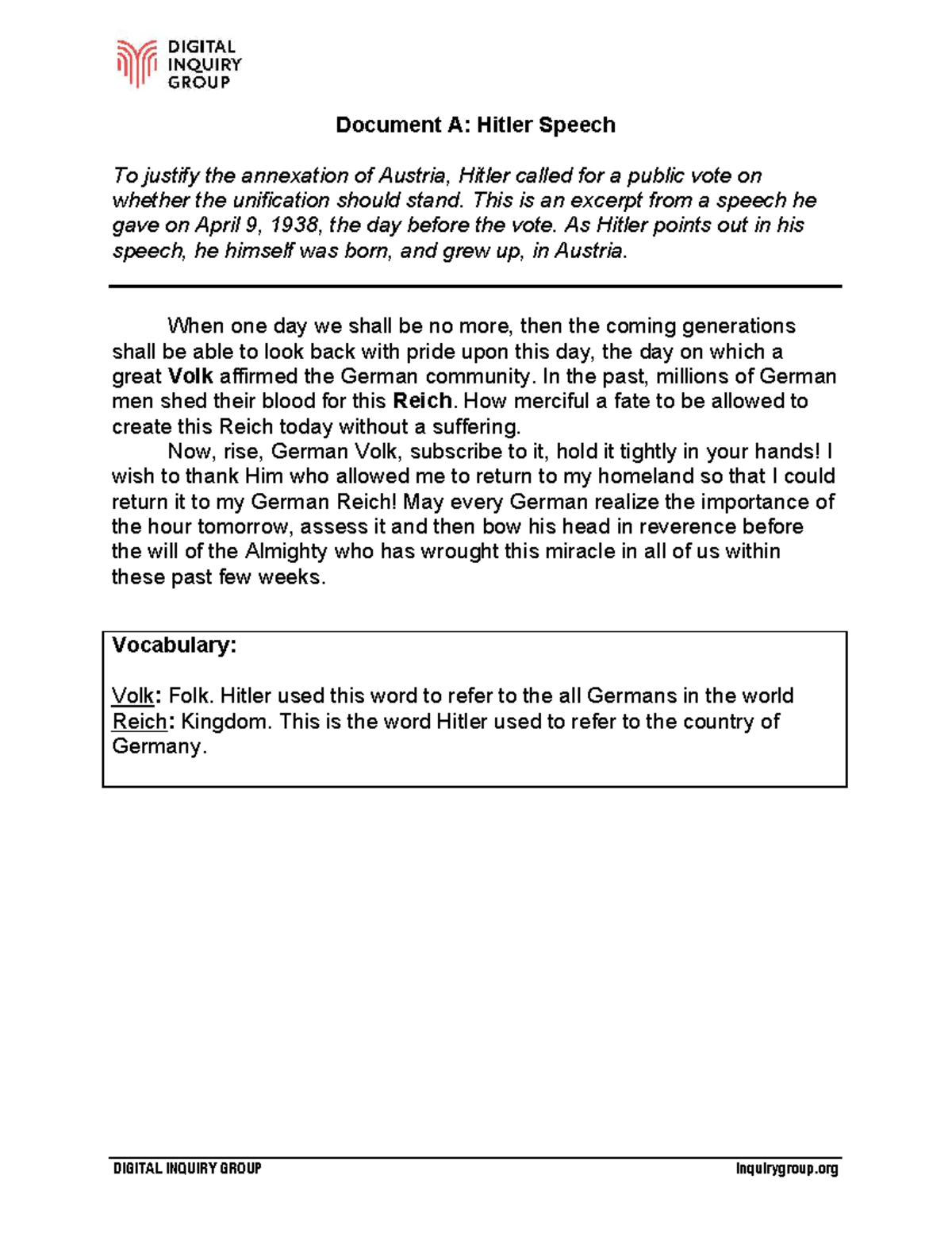 Nazi Propaganda: Hitler's Speech & Voting Campaign for Austria ...