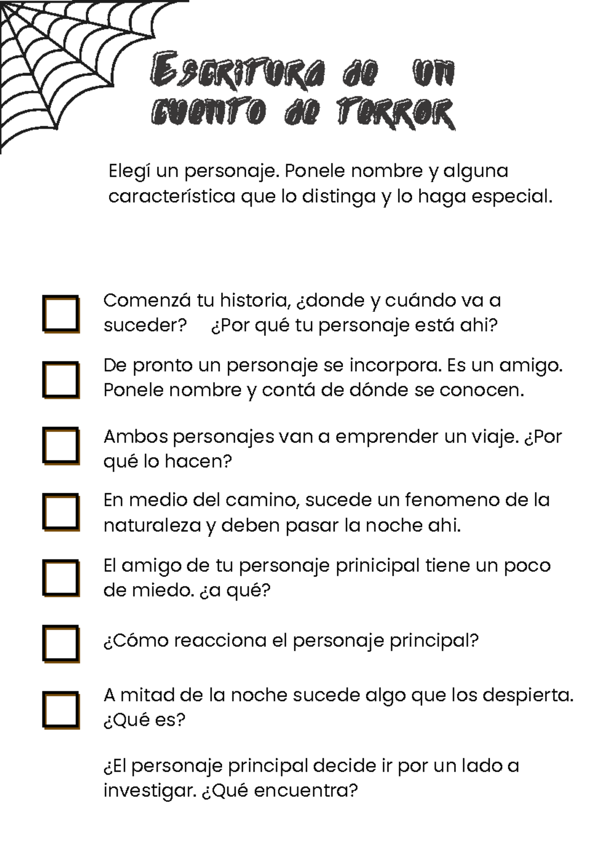 Escritura de un Cuento de Terror - 2 - Studocu