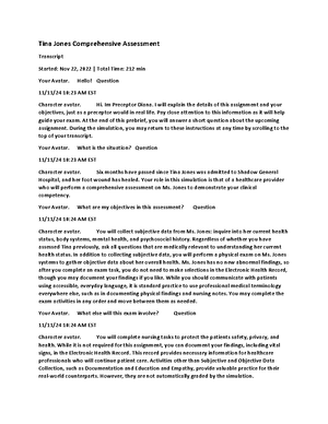 Shadow Health Comprehensive Assessment Completed - Comprehensive ...