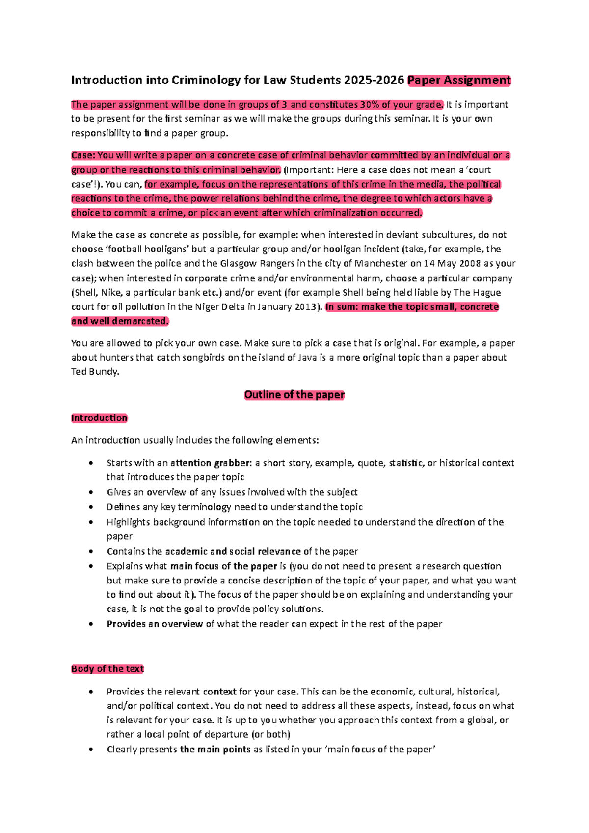 IIC Criminology Paper Assignment: Case Study Guidelines and Structure ...