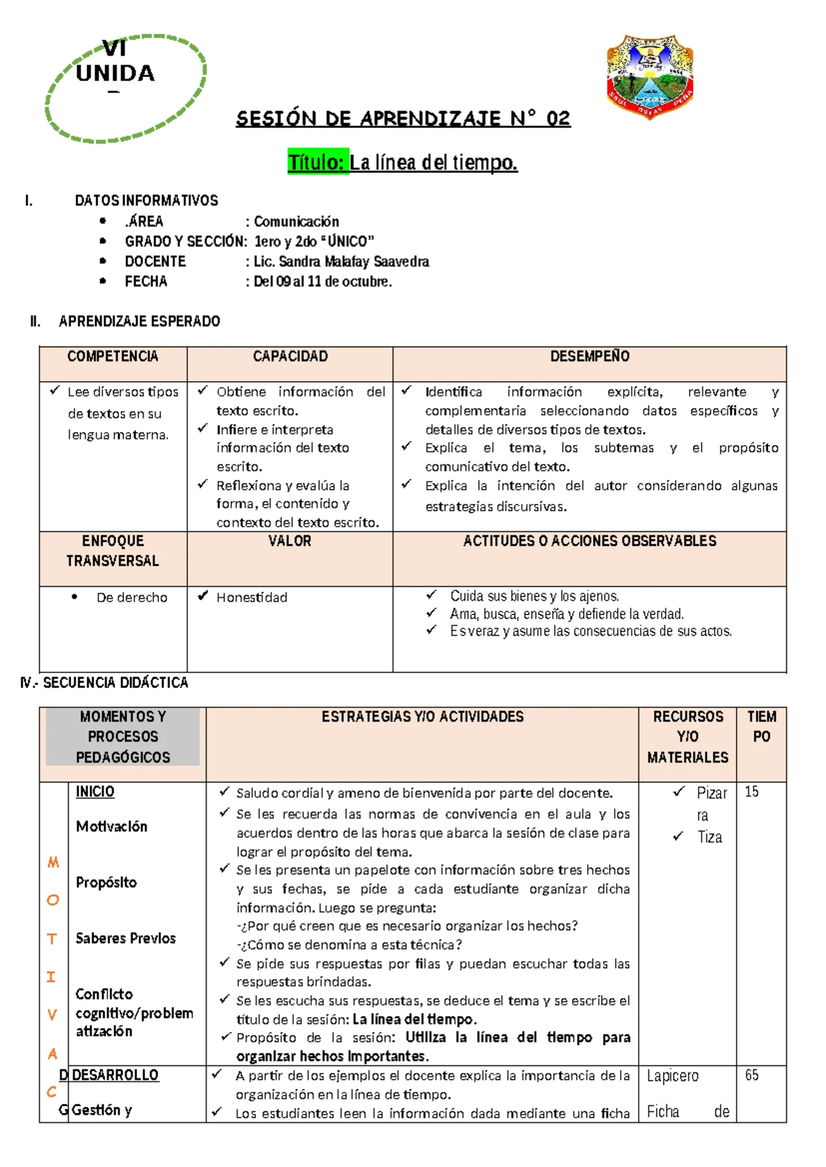 EL Informe - trato de buscar información necesaria - EL INFORME DR. LENER OMAR PANDURO RENGIFO ...