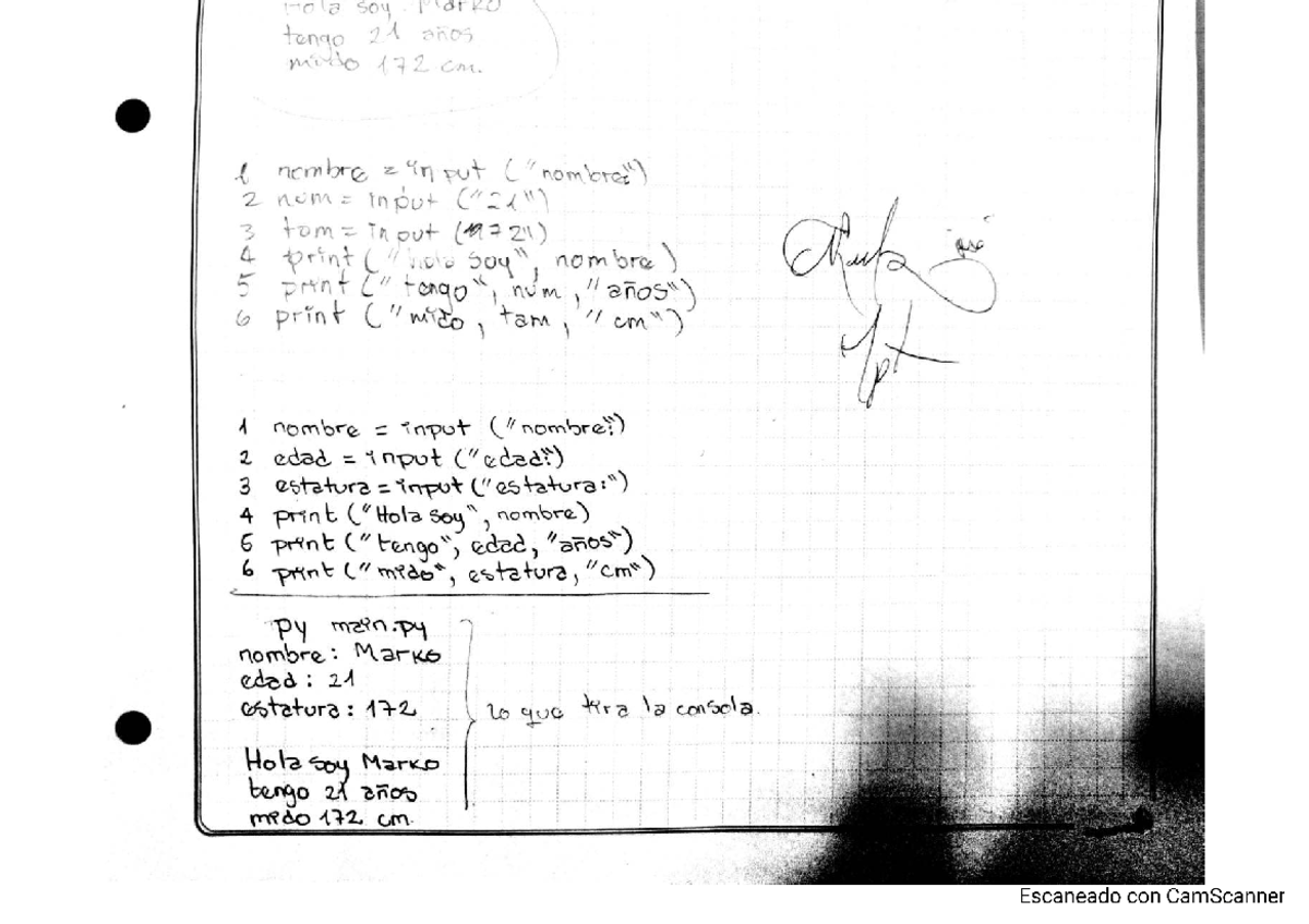Firmas Computación I - Ejemplo de Código en Python - Studocu