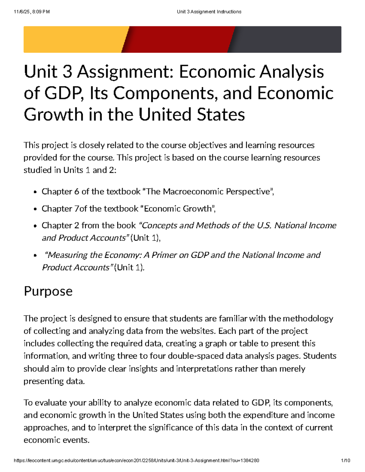 Unit 3 Assignment: Economic Analysis of GDP & Growth in the U.S. - Studocu