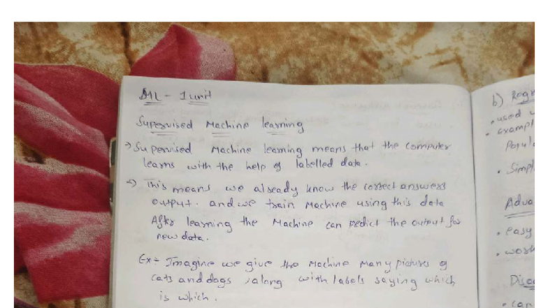 Machine Learning Unit 1: Key Concepts and Techniques - Studocu