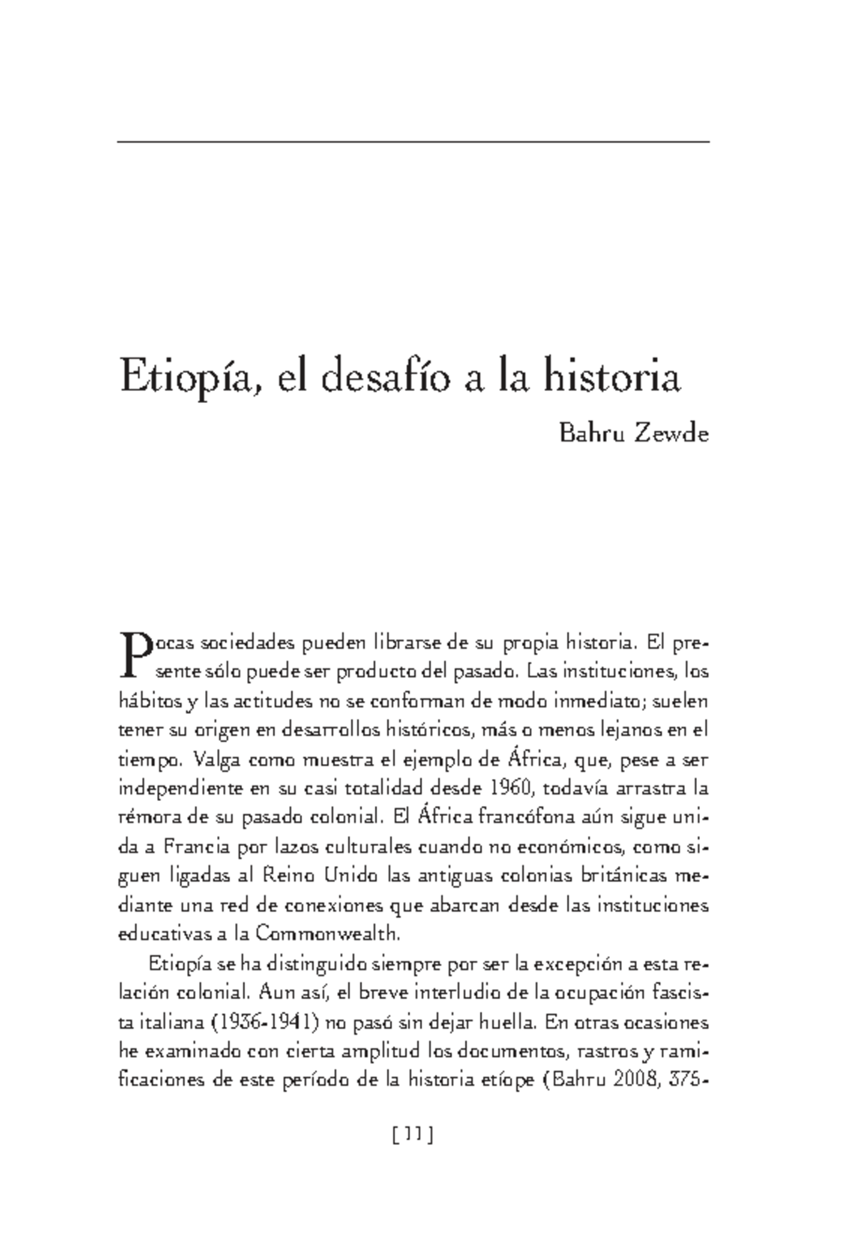 Desafíos Históricos de Etiopía: Un Análisis Crítico de Bahru Zewde ...