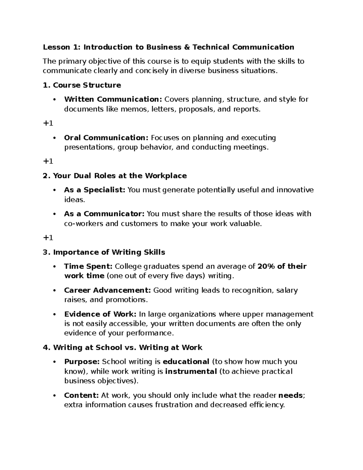 ENG201: Essential Lesson Notes on Business Communication - Studocu