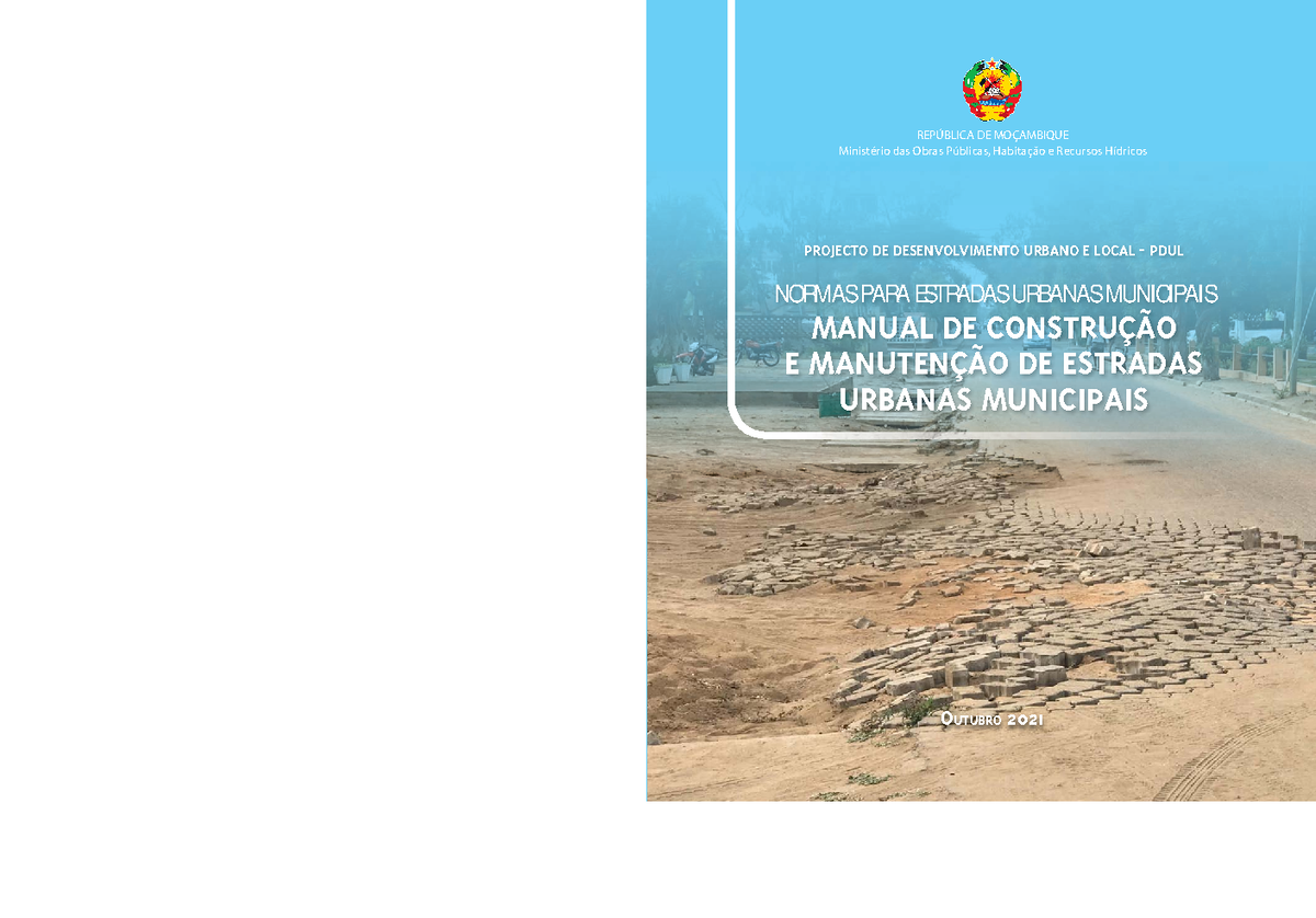 Manual de Construção e Manutenção de Estradas Urbanas - PDUL - Studocu