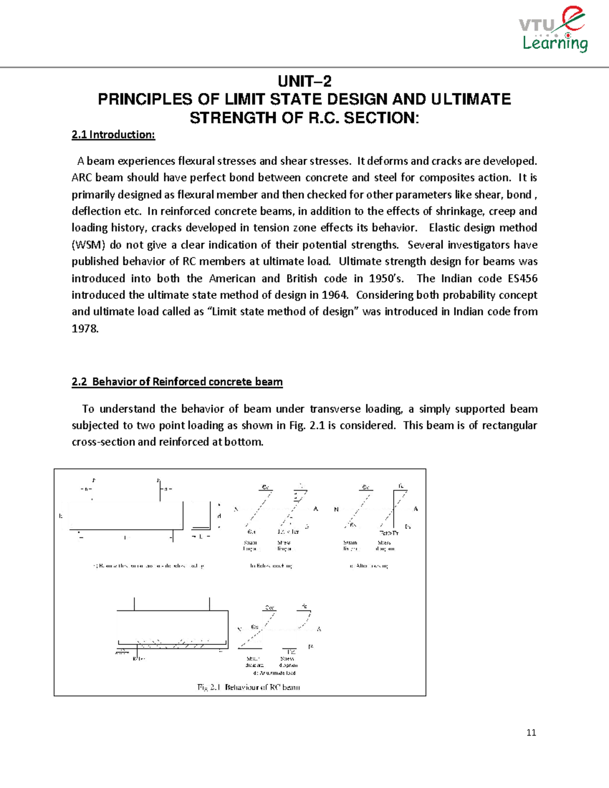 6-lsm - Data - UNIT– PRINCIPLES OF LIMIT STATE DESIGN AND ULTIMATE ...