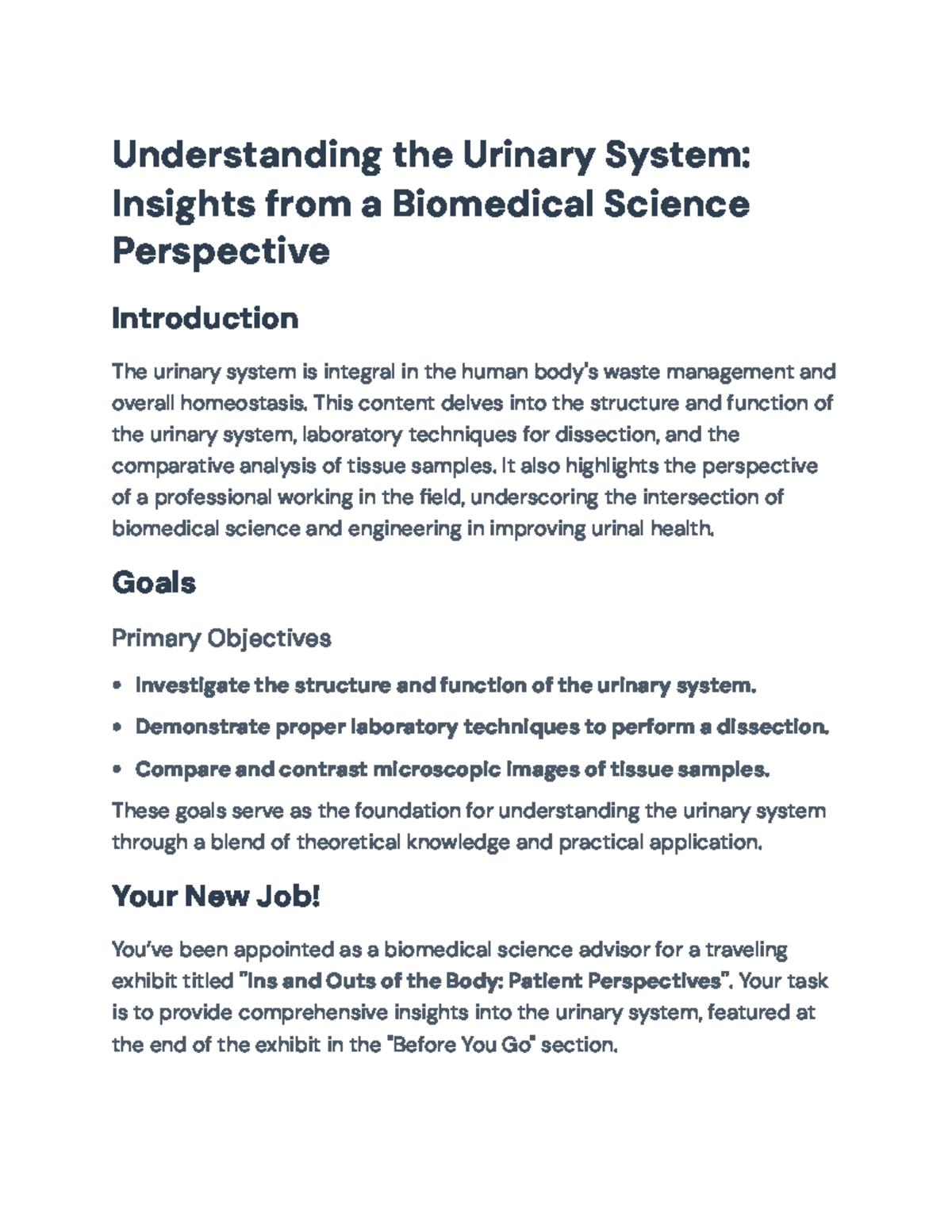Understanding the Urinary System: A Biomedical Science Overview - Studocu