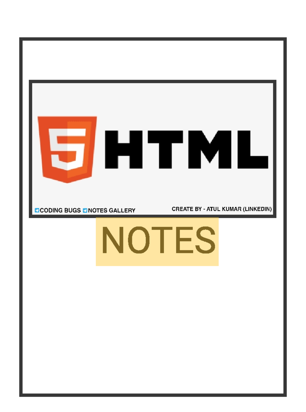 HTML Comprehensive Notes on Structure, Formatting & Forms - Studocu