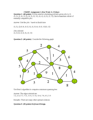 Extra - ` CS4335 Design and Analysis of Algorithms Exercise 1. Use the ...