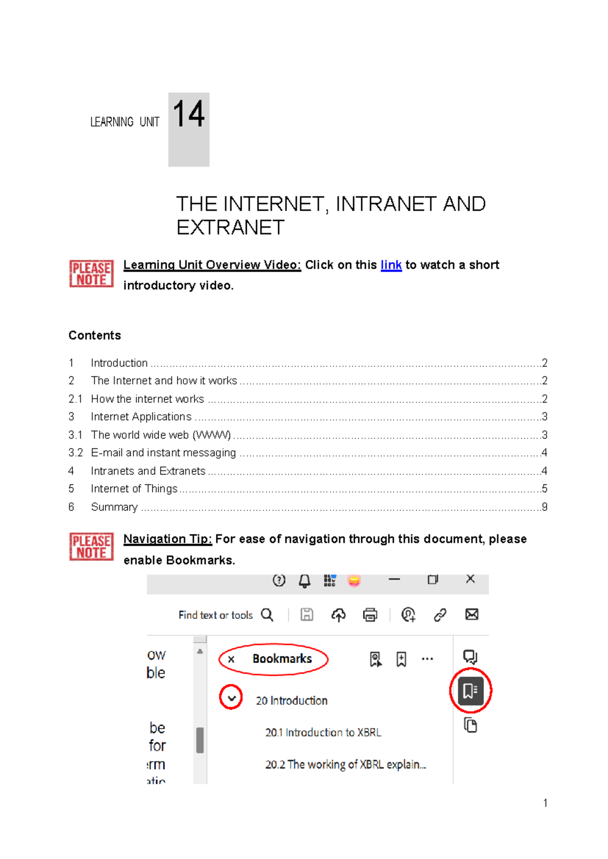 Learning Unit 14: Understanding the Internet, Intranet & Extranet - Studocu