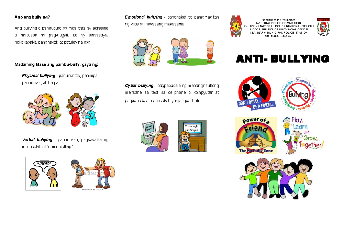 Anti bullying - N/A - Ano ang bullying? Ang bullying o panduduro sa mga ...
