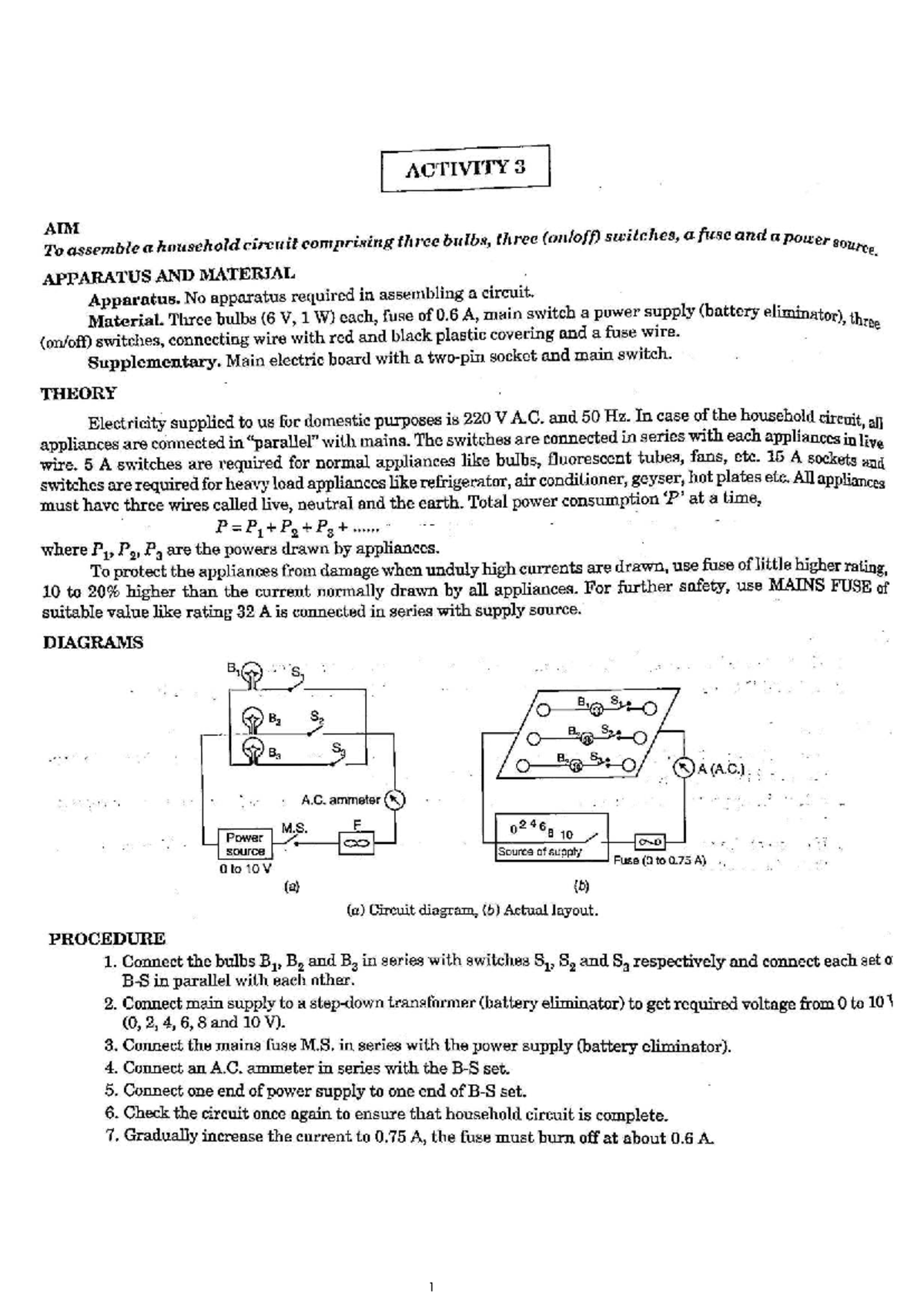 Physics Activities 01-09: Assembling Circuits and Light Experiments ...