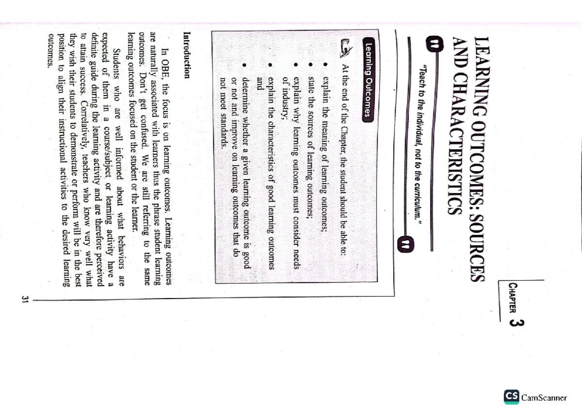 Chapter 3 - Curriculum and assessment - CHAPTER 3 LEARNING OUTCOMES ...