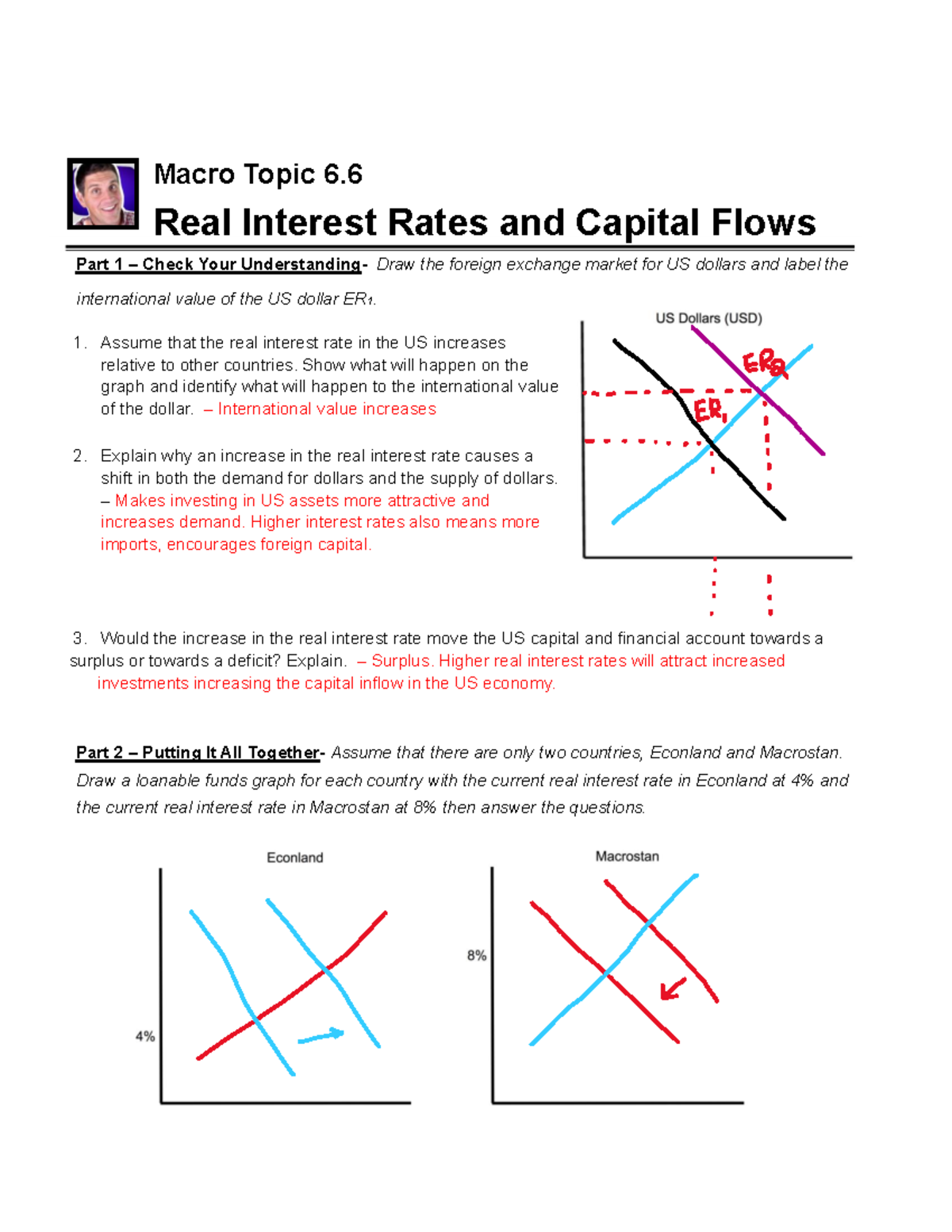 Macro Topic 6.6- Real Interest Rates and Capital Flows - Macro Topic 6 ...
