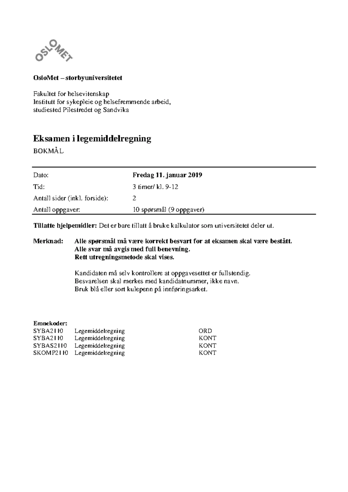 Medikamentregning: Dose, Styrke og Mengde - En Studieguide - Studocu