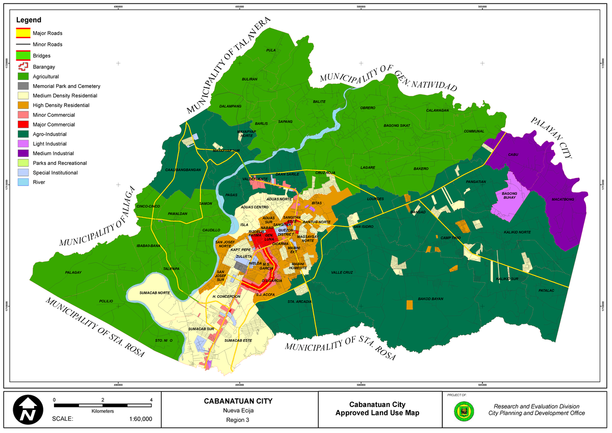 Cabanatuan City Land Use Map (430034421) - Approved Plan Overview - Studocu