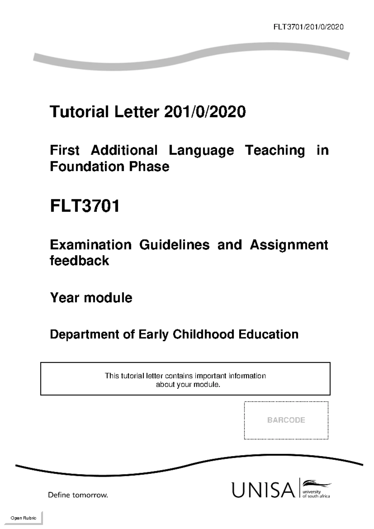 FLT3701 Assignment 02 - Warning: TT: undefined function: 32 Warning: TT: undefined function: 32 ...
