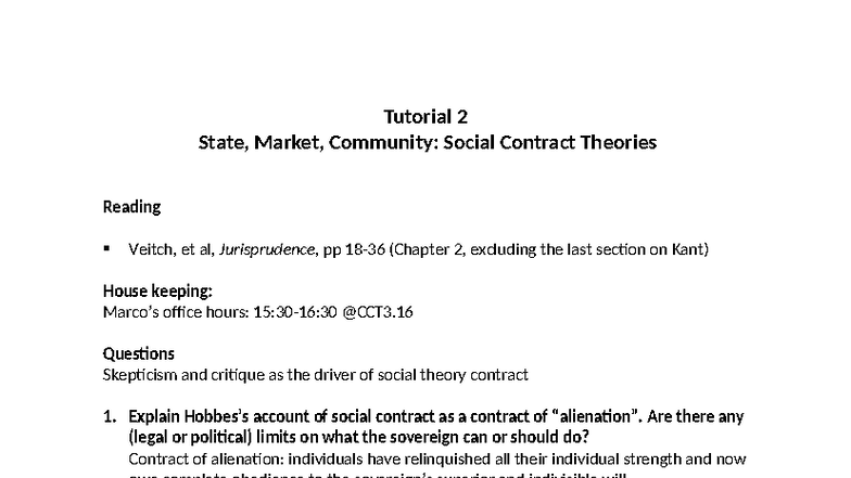 ILT 2024 Tutorial 2 - Tutorial 2 State, Market, Community: Social ...