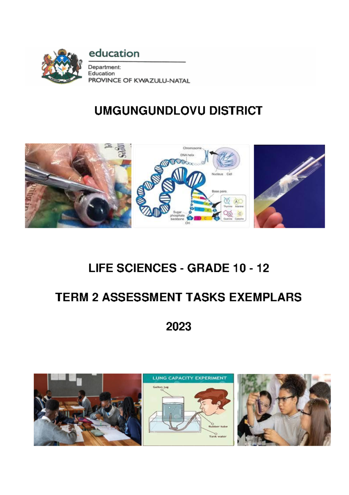 Grade 10 - 12 Life Sciences Term 2 Assessment Tasks - Final Exam 2023 ...
