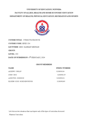 Basketball 🏀 3assi - Assignment - University Of Education, Winneba Department: Health, Physical ...