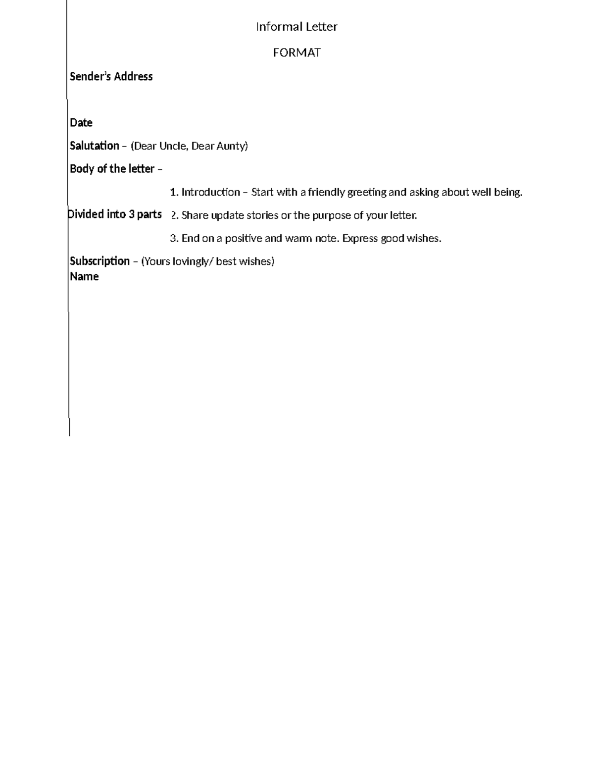 Informal Letter Format: Celebrating My Birthday with Friends - Studocu