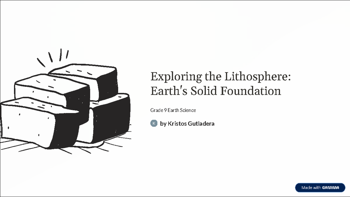 Exploring the Lithosphere: Earth's Solid Foundation - Grade 9 Earth ...