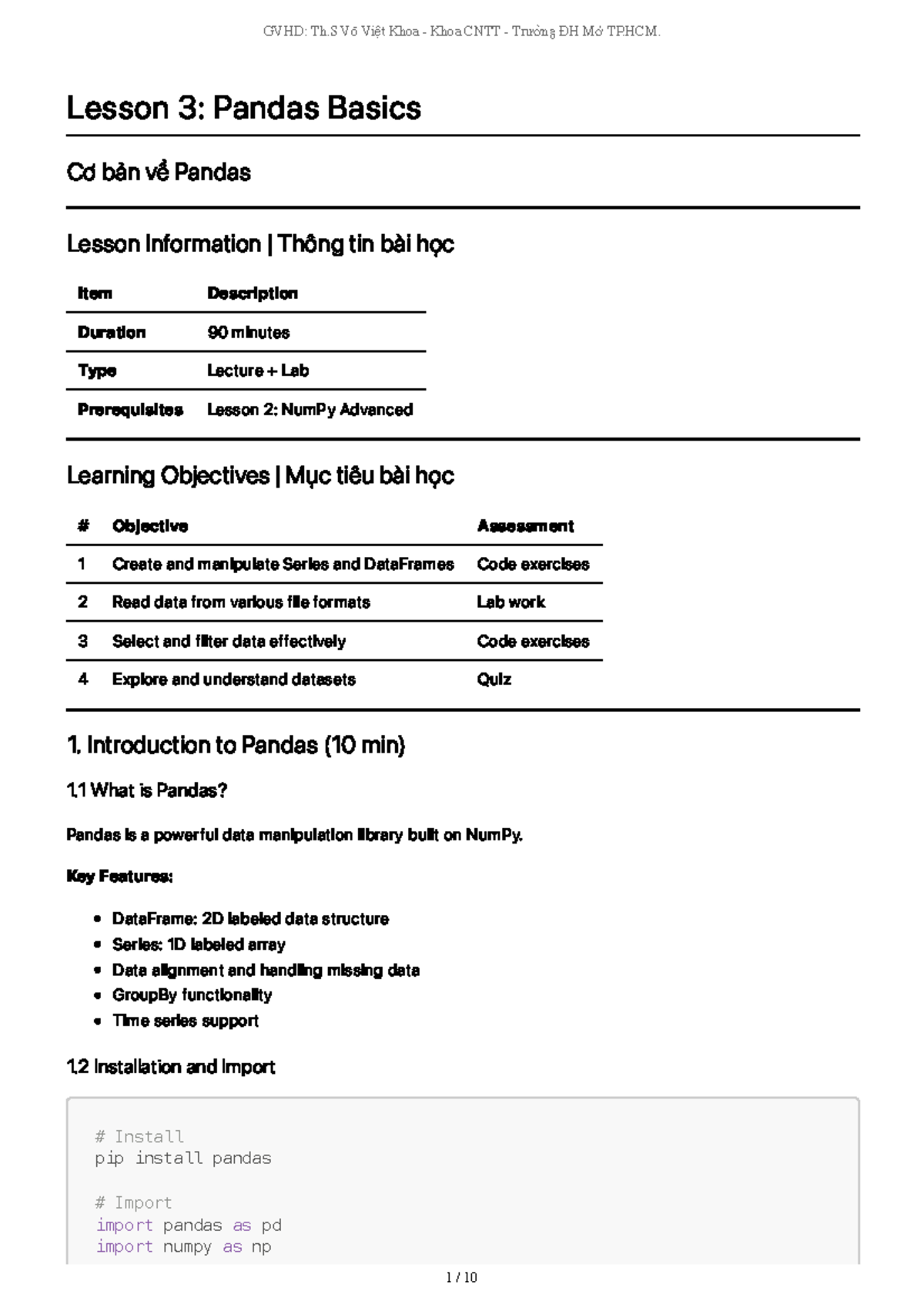 C2 03: Lesson 3 - Pandas Basics and Data Manipulation - Studocu
