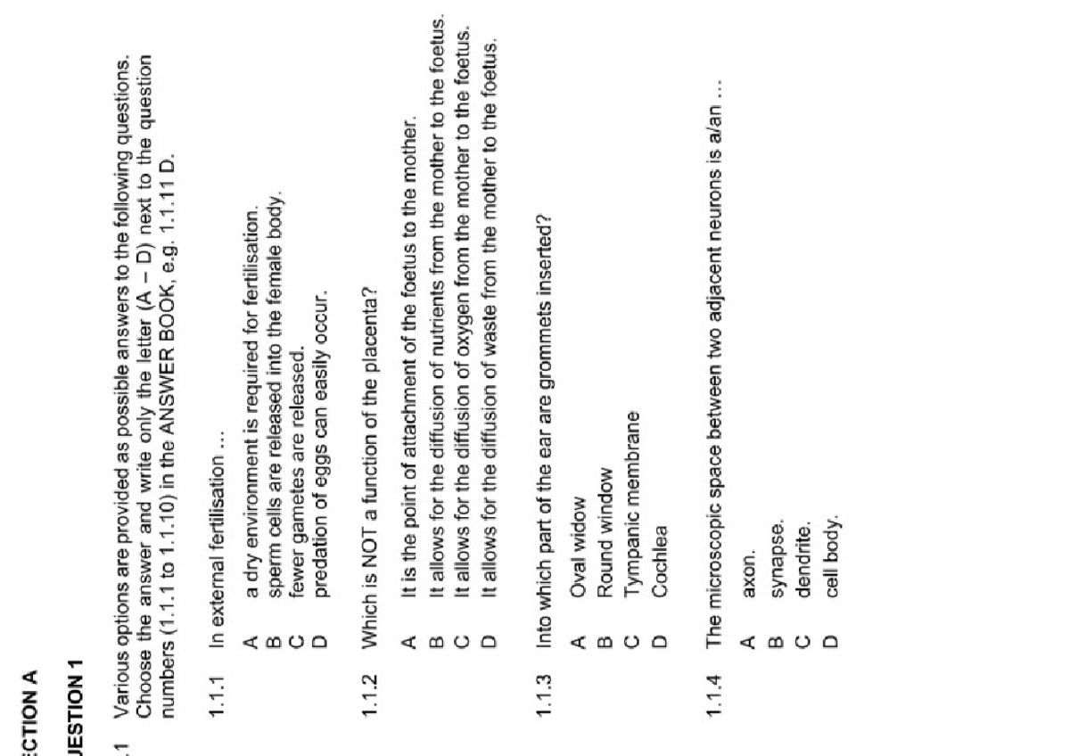 3333 - Basic Paper 1 Life Science Terminology Quiz Questions - Studocu