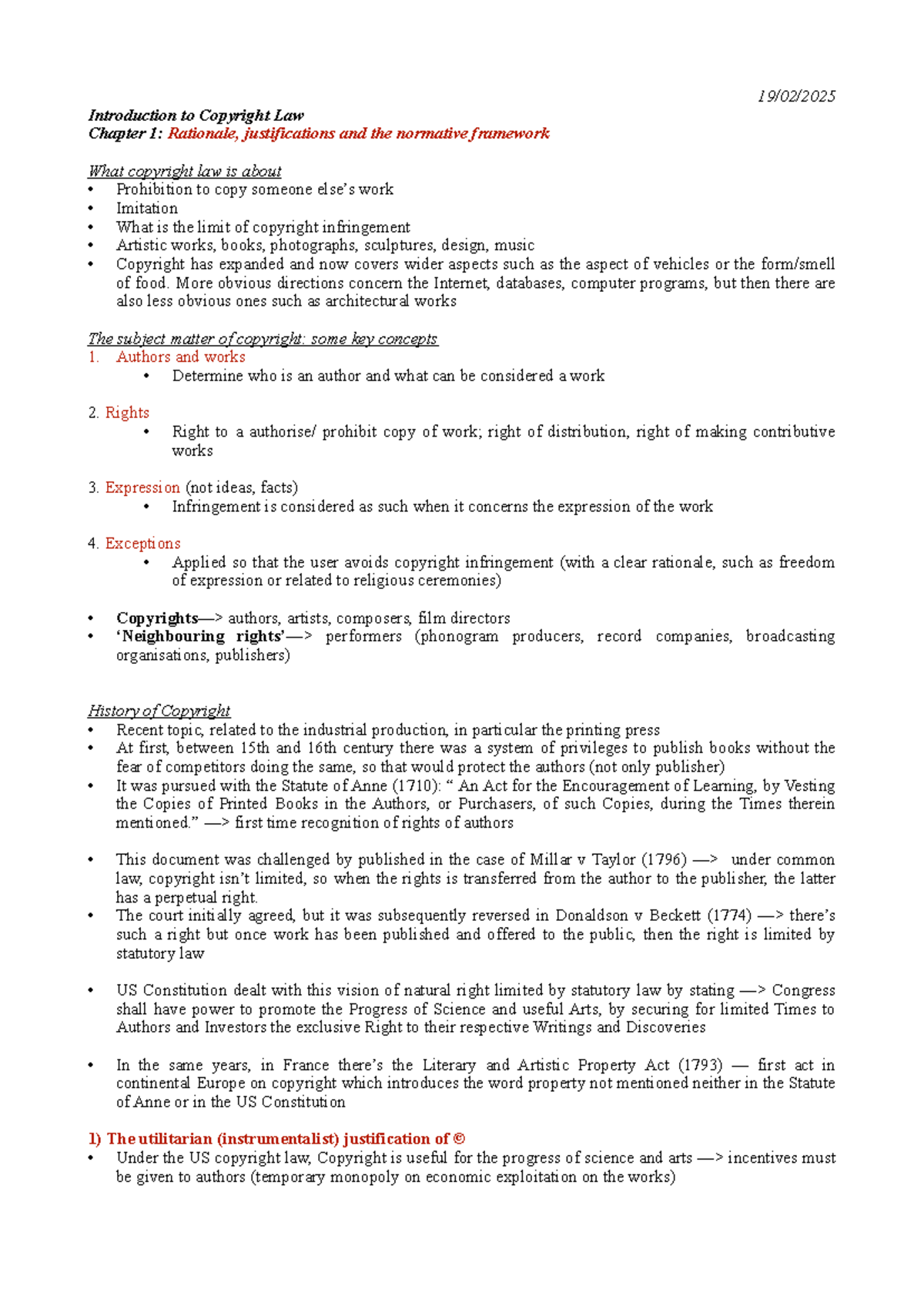 Copyright Law - Chapter 1: Rationale and Key Concepts (Course Code ...