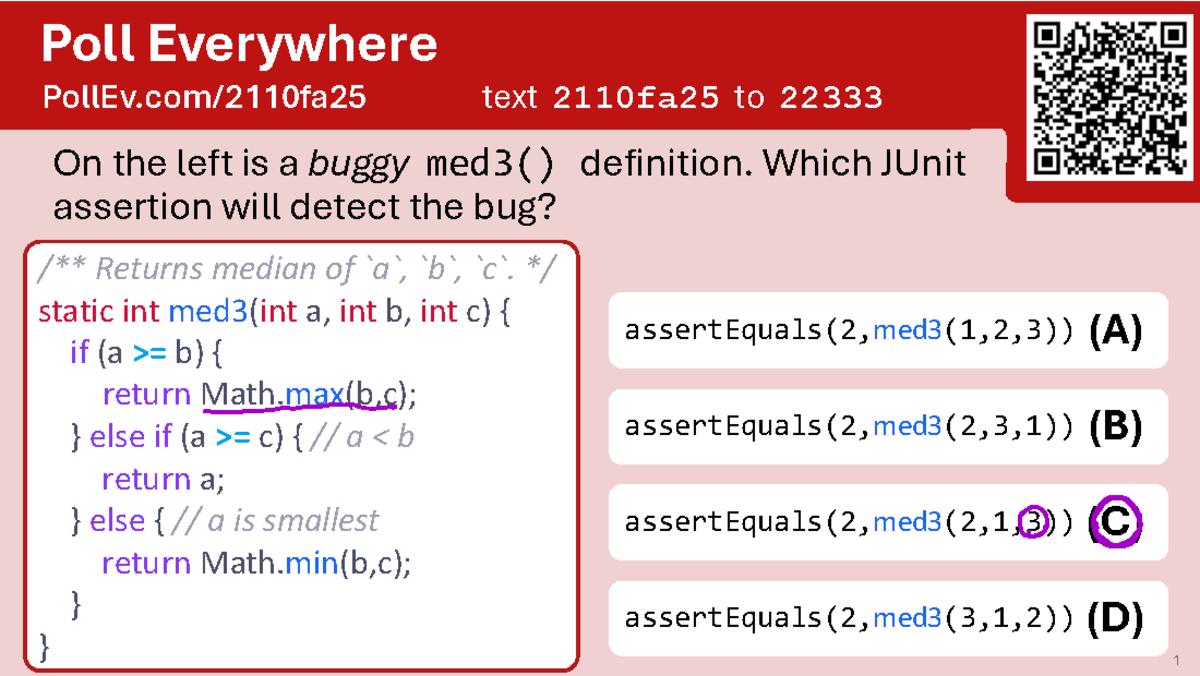CS 2110 Lecture 4: Understanding Loop Invariants and JUnit Assertions ...