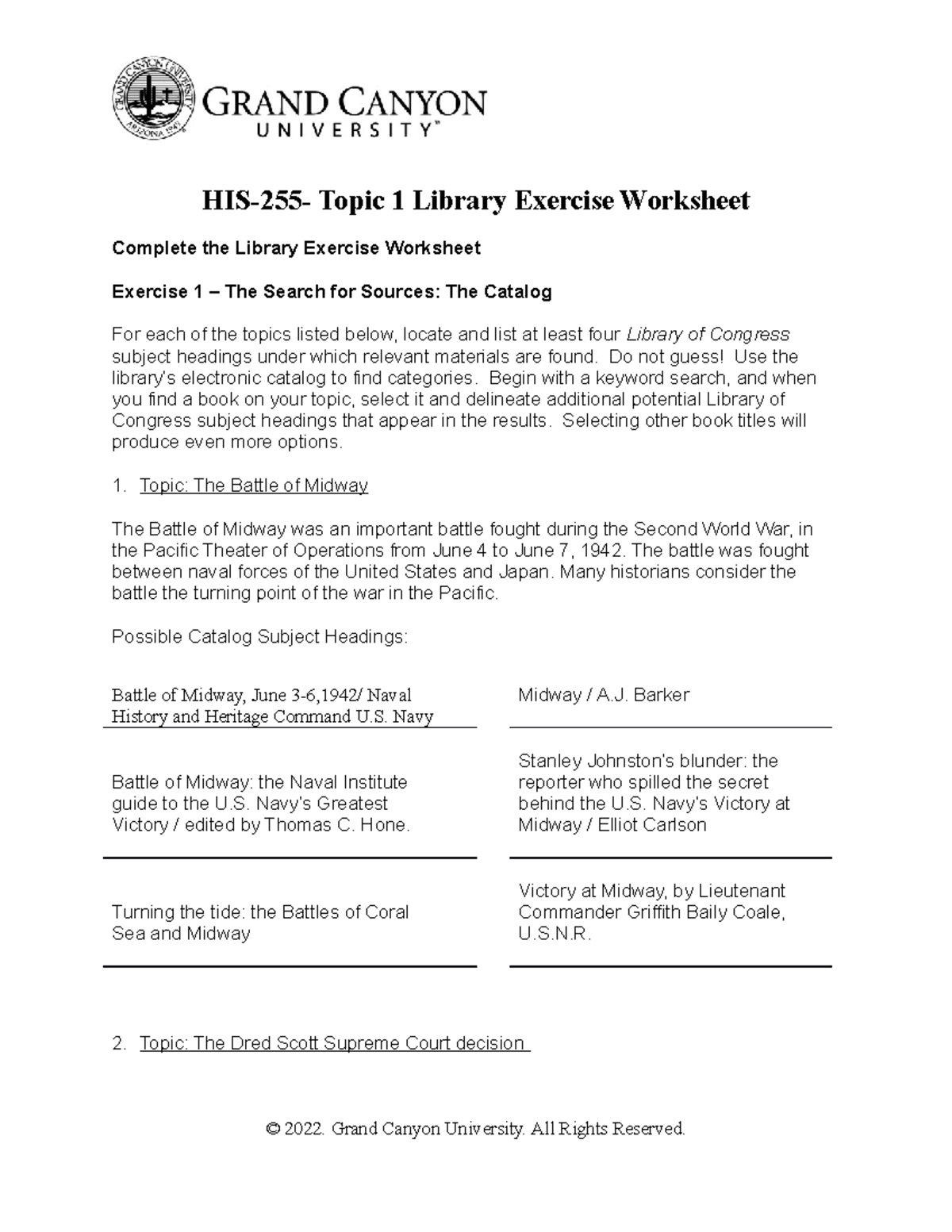 HIS-255-Topic 1 Library Exercise Worksheet & Source Search Guide - Studocu