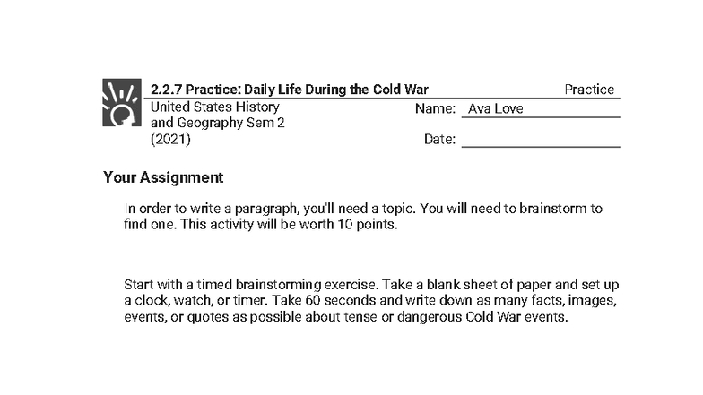 2.2.7 Practice: Analyzing Daily Life in the Cold War Era - Studocu
