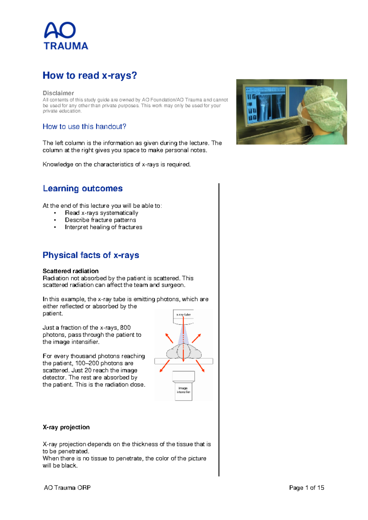 How to Read X-Rays: A Study Guide by AO Foundation - Studocu