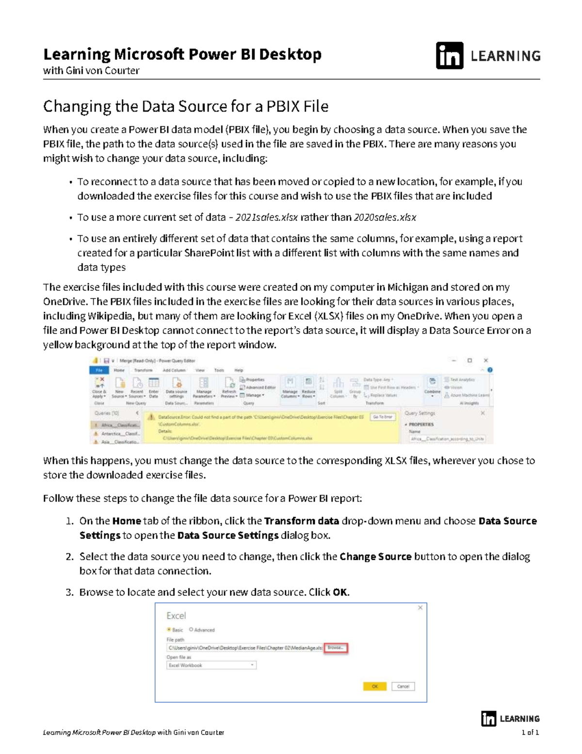 Changing the Data Source for a PBIX File in Power BI - Studocu