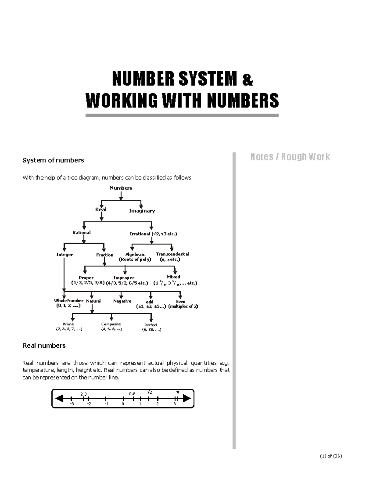 NUMBER SYSTEM: CLASSIFICATION AND PROPERTIES OF NUMBERS (MATH101) - Studocu